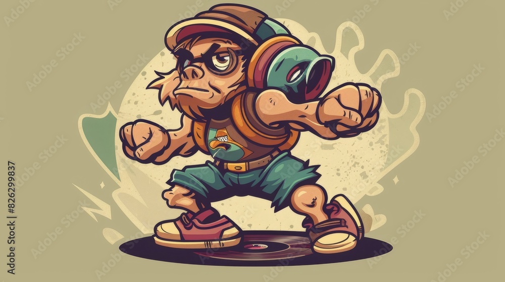 An old-school cartoon character with a vinyl body style. An icon that ...