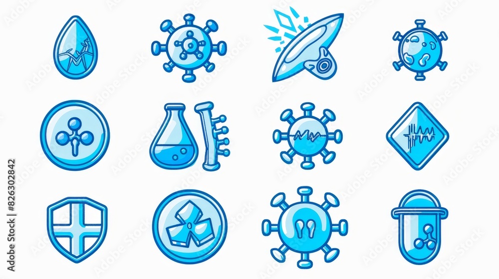 Icons representing the types of vaccinations (Viral modern, mRNA ...