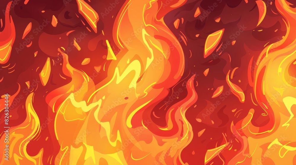 Cartoon background material depicting a burning flame Stock ...