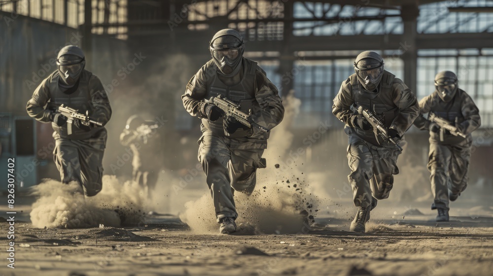 Sports, target, and shooting games in the field with paintball and ...