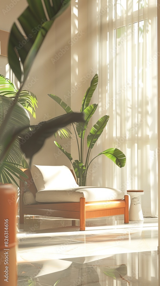 Contemporary design concept for interior spaces depicted in ...