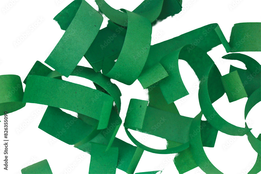 Green ribbon over isolated on a transparent background design element ...