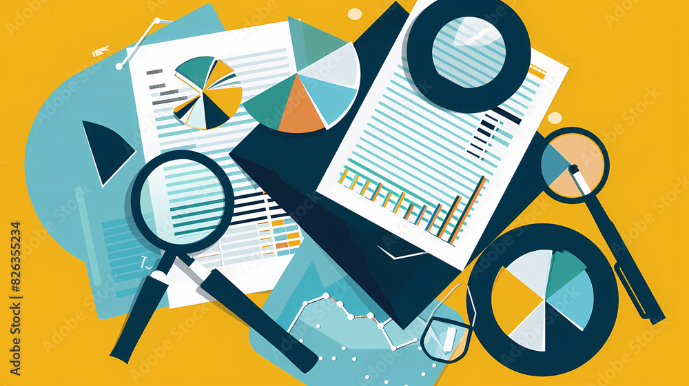 Report documents research vector image,Accounting concept background ...