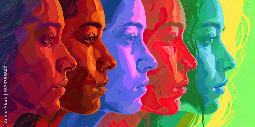 Intersectionality rainbow relationships with different people of gender ...