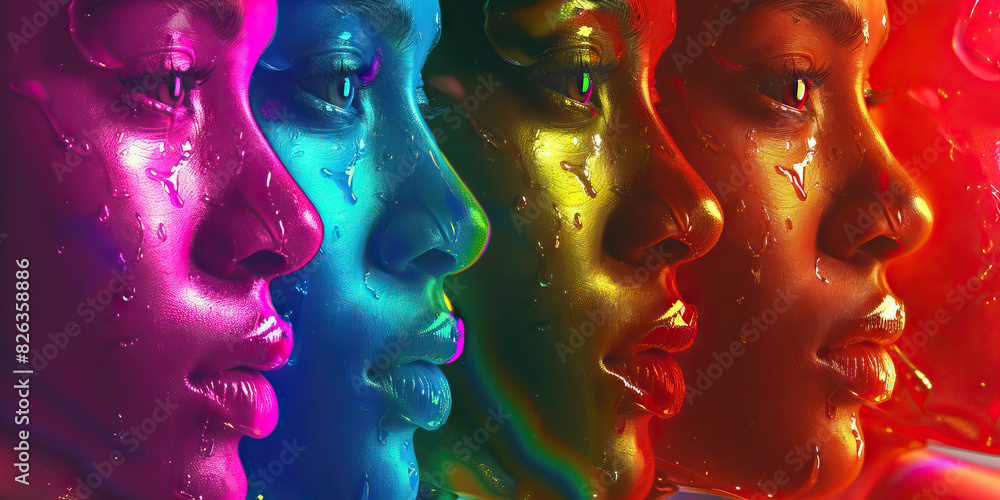 Intersectionality rainbow relationships with different people of gender ...