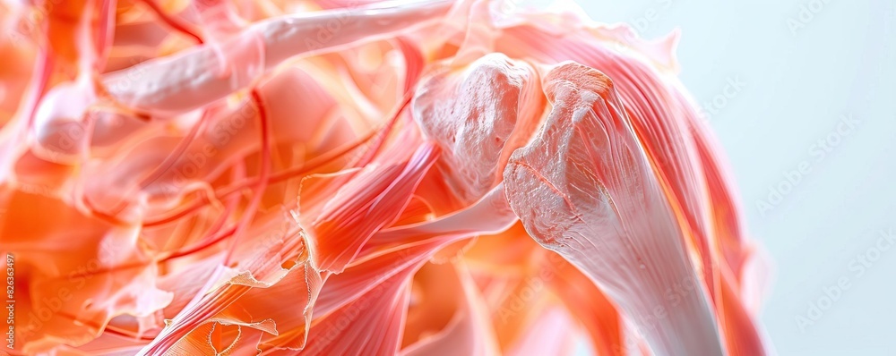 A medical illustration of rotator cuff tears, highlighting the torn ...