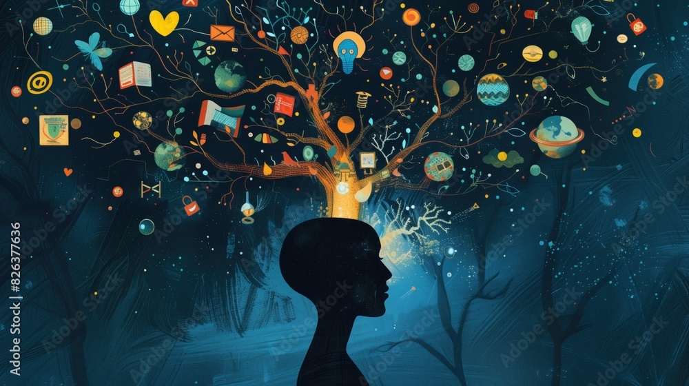 Learning Concept: The Tree of Knowledge Stock Illustration | Adobe Stock