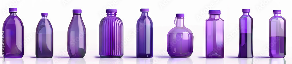Purple Plastic Bottles: Less common but used for some personal care ...
