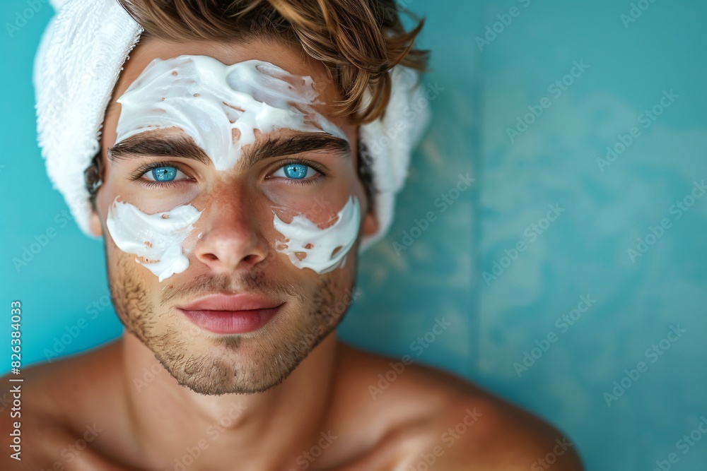 Men's Skincare Routine: Gentle Cleansing with Foam Facial Wash on Male ...