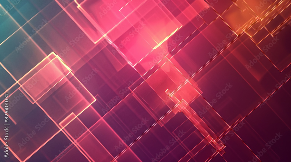 ภาพประกอบสต็อก Modern colorful line square tech corporate abstract ...