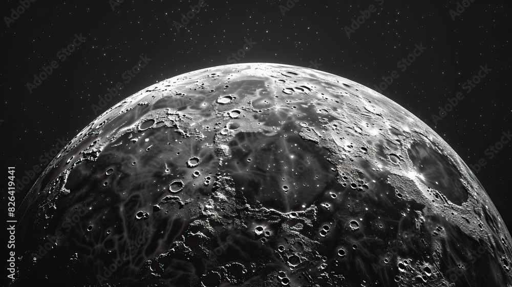 ภาพประกอบสต็อก Modern clear, simple and detailed space background ...