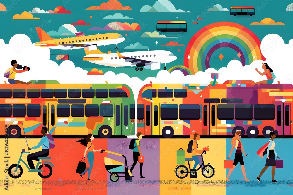 Inclusive transport: Create an image of inclusive transport options ...