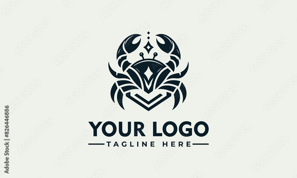 Crab Logo Vector Go Pinchy with the Playful Crab Logo Vector Stock ...