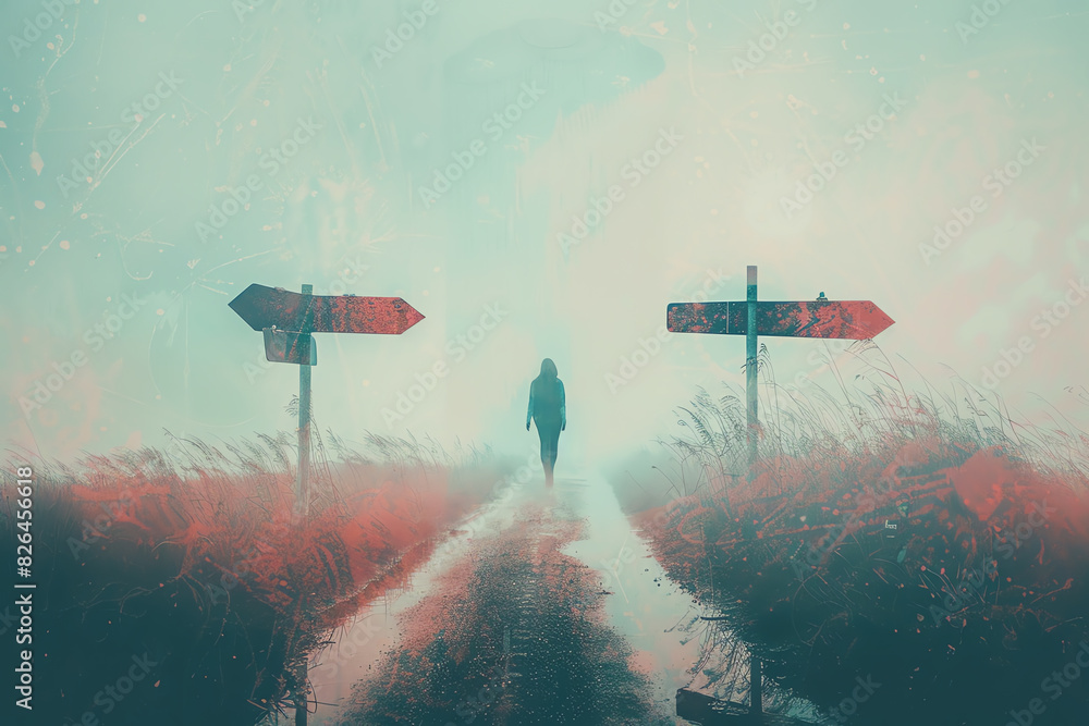 confusion in choosing a path, crossroads dilemma, uncertain direction ...
