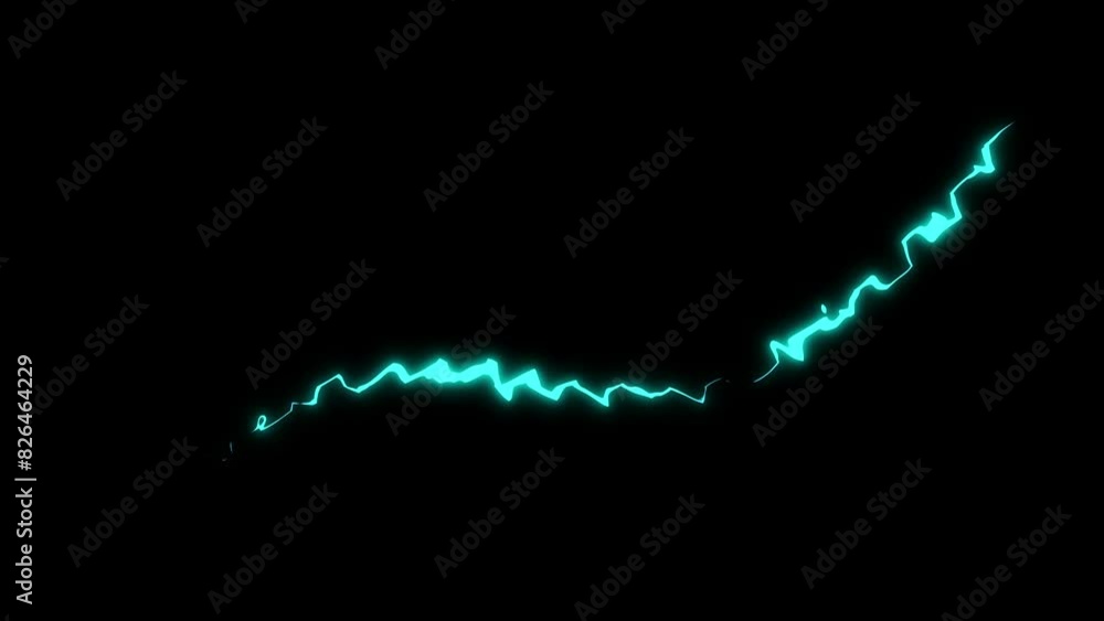 Cartoon Lightning Effect on a Black Background. Electric Light Effect ...