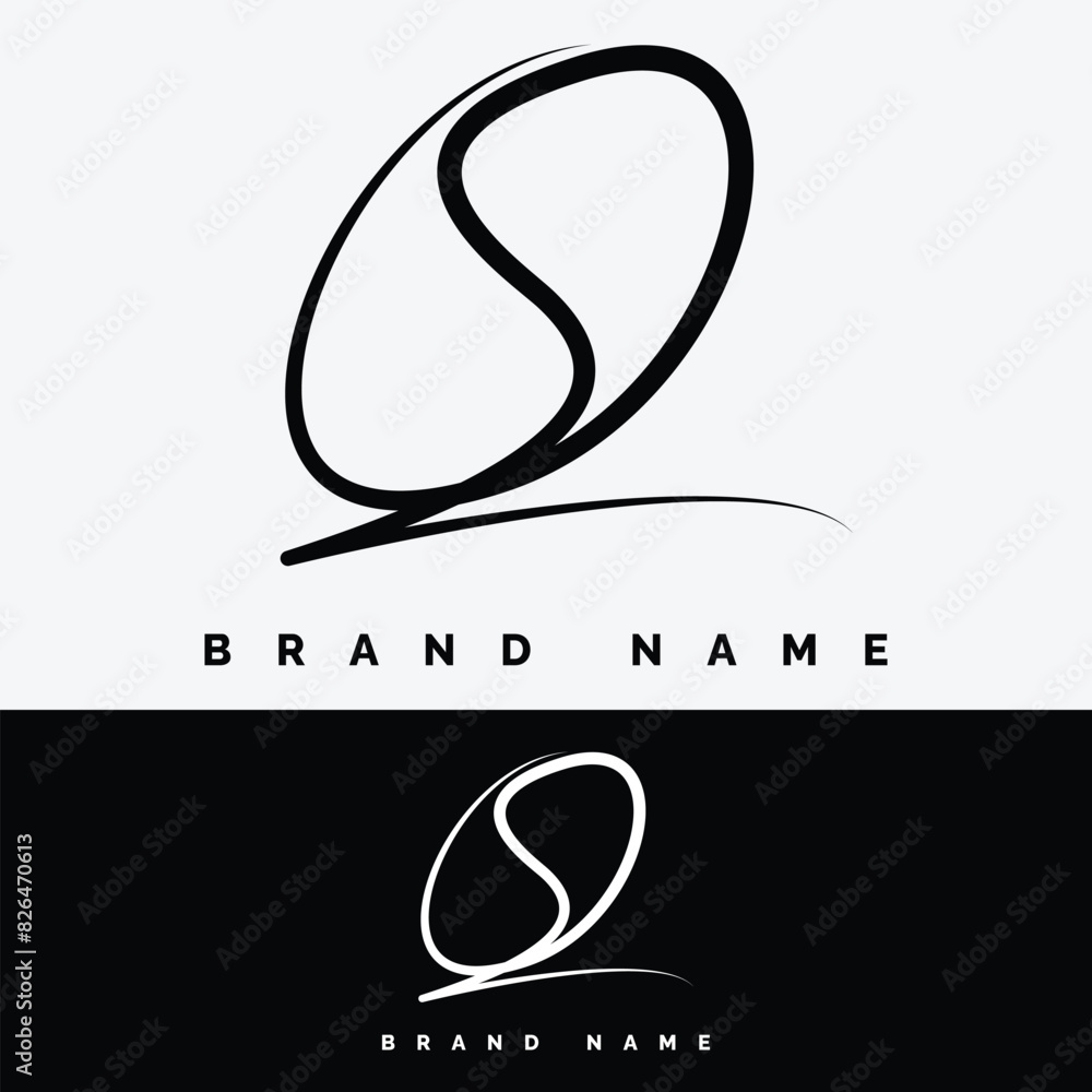 Letter Q Signature Logo - Initial Alphabet for Q - Handwritten Q Logo ...