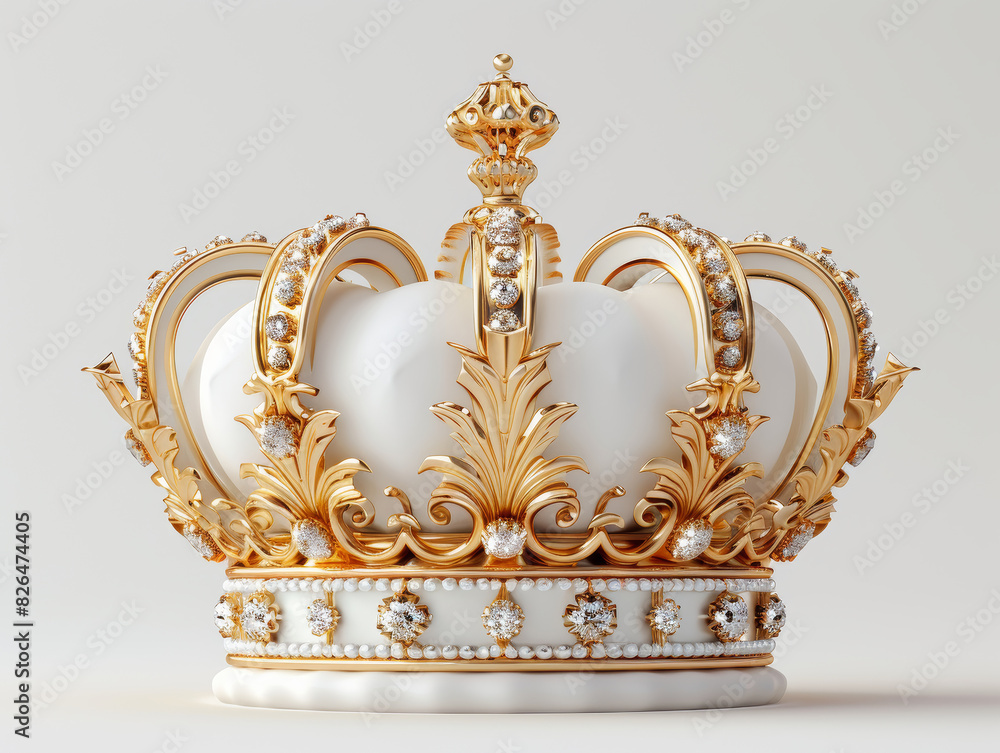 Elegant golden crown with intricate design, symbolizing royalty and ...