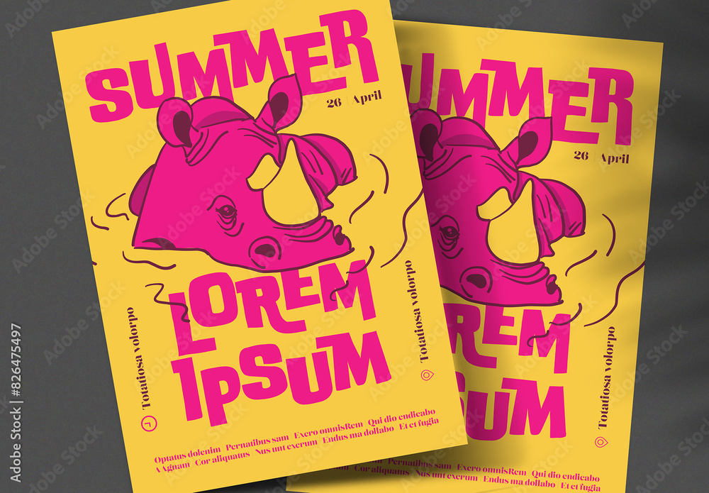 Illustrated Event Poster Stock Template | Adobe Stock