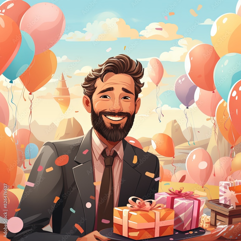 birthday backgrounds for men solid colors fun 4k flat vector ...