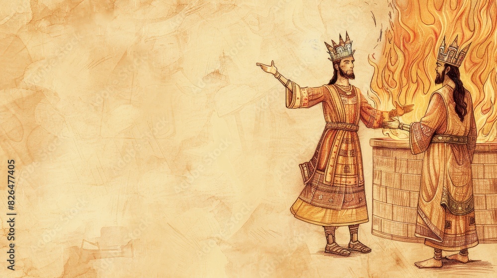 Shadrach, Meshach, and Abednego Unharmed in Fiery Furnace ...