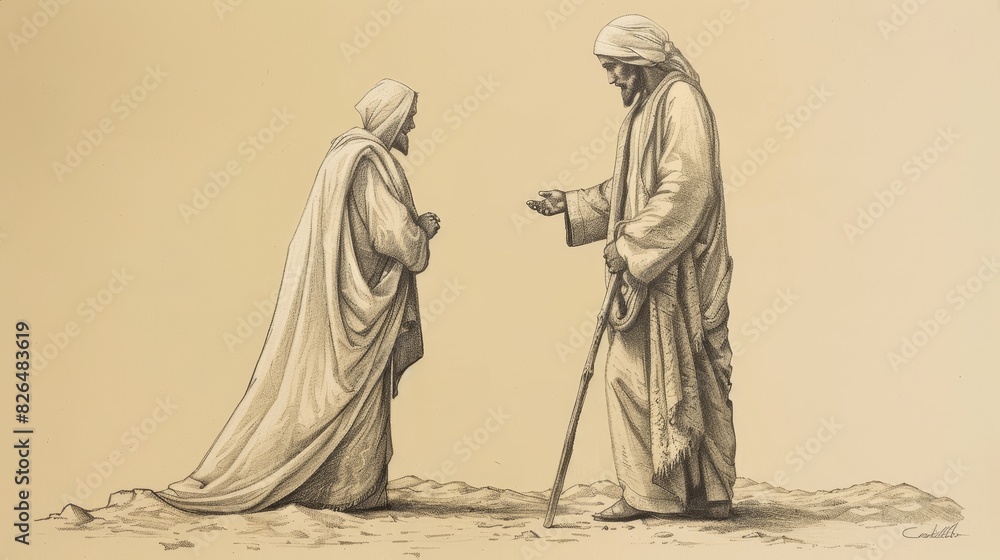 Jesus Telling Zacchaeus the Tax Collector He Must Stay at His House ...