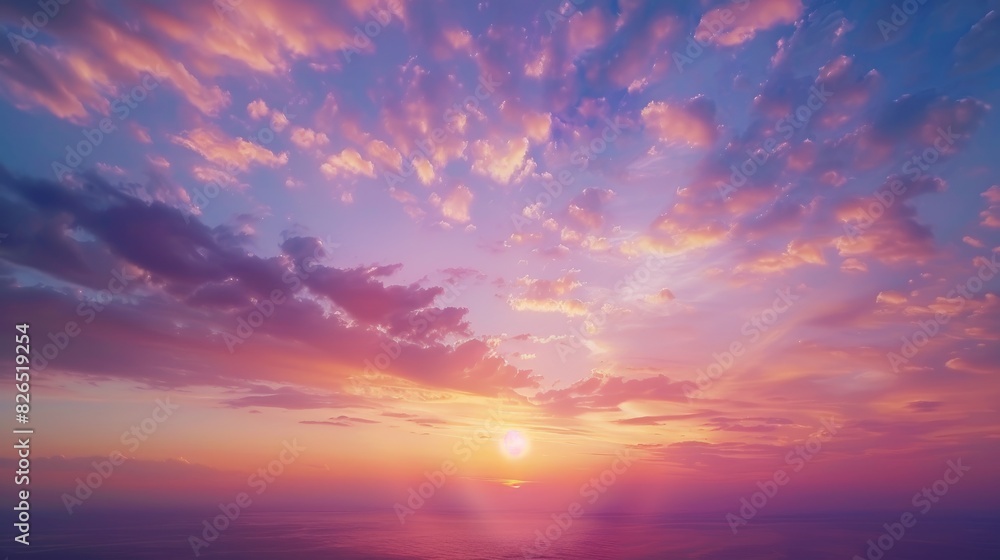 Vivid Sunset Sky for Sky Replacement Project Aerial View of Panoramic ...