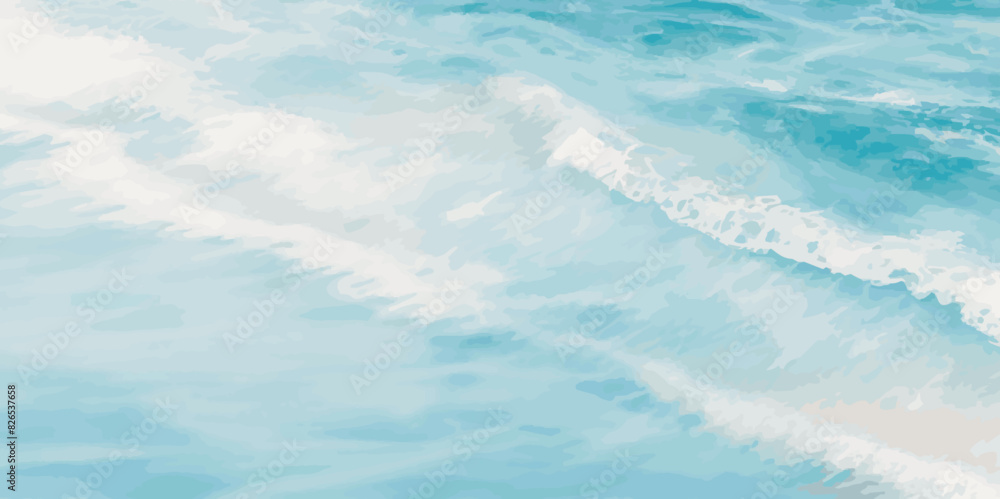 Vector ocean watercolor soft blue and white wavey curve line background ...