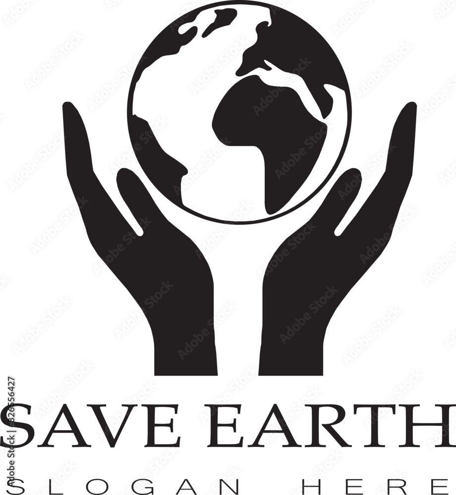 Save earth icon, save earth logo, save earth vector illustration, save ...