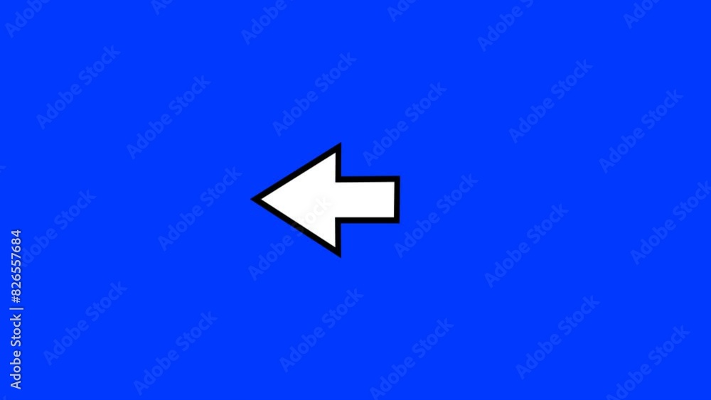 Repeating left arrow animation. animated video of moving left arrow ...
