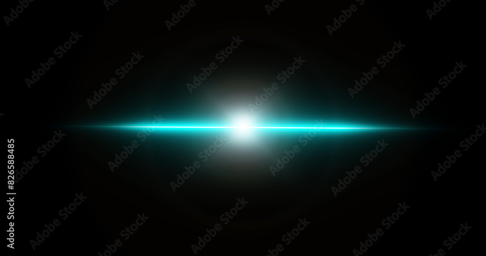 Light flare moving overlay asset in black. Long arm shining lens flare ...