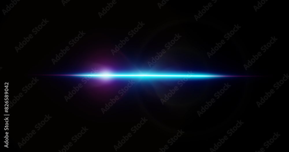 Light flare moving overlay asset in black. Long arm shining lens flare ...