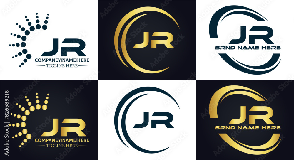 JR logo. J R design. White JR letter. JR, J R letter logo design. J R ...