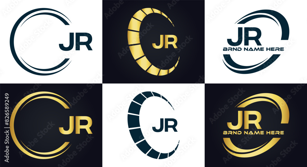 JR logo. J R design. White JR letter. JR, J R letter logo design. J R ...
