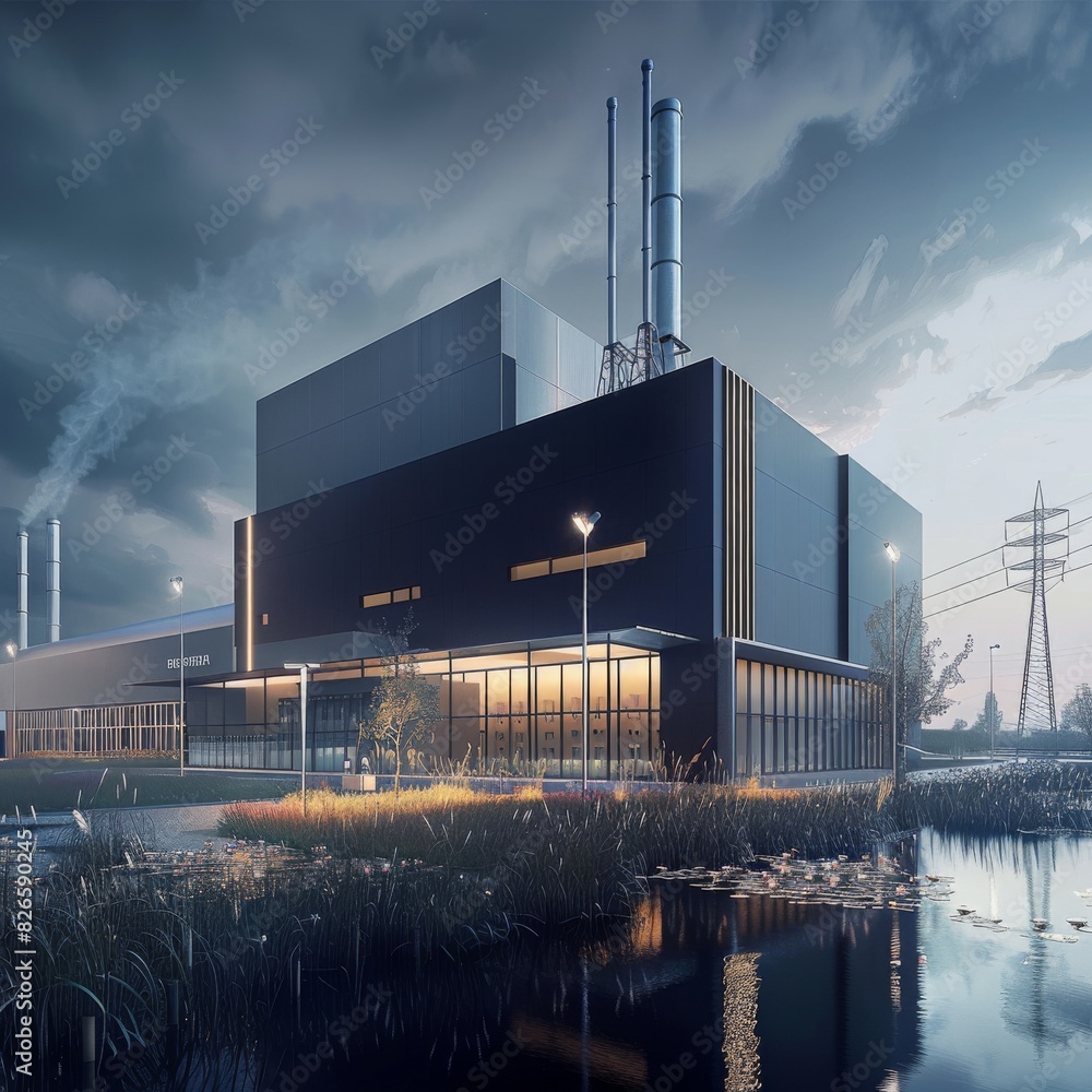 Design a modern power plant using hydrogen fuel cells with a ...