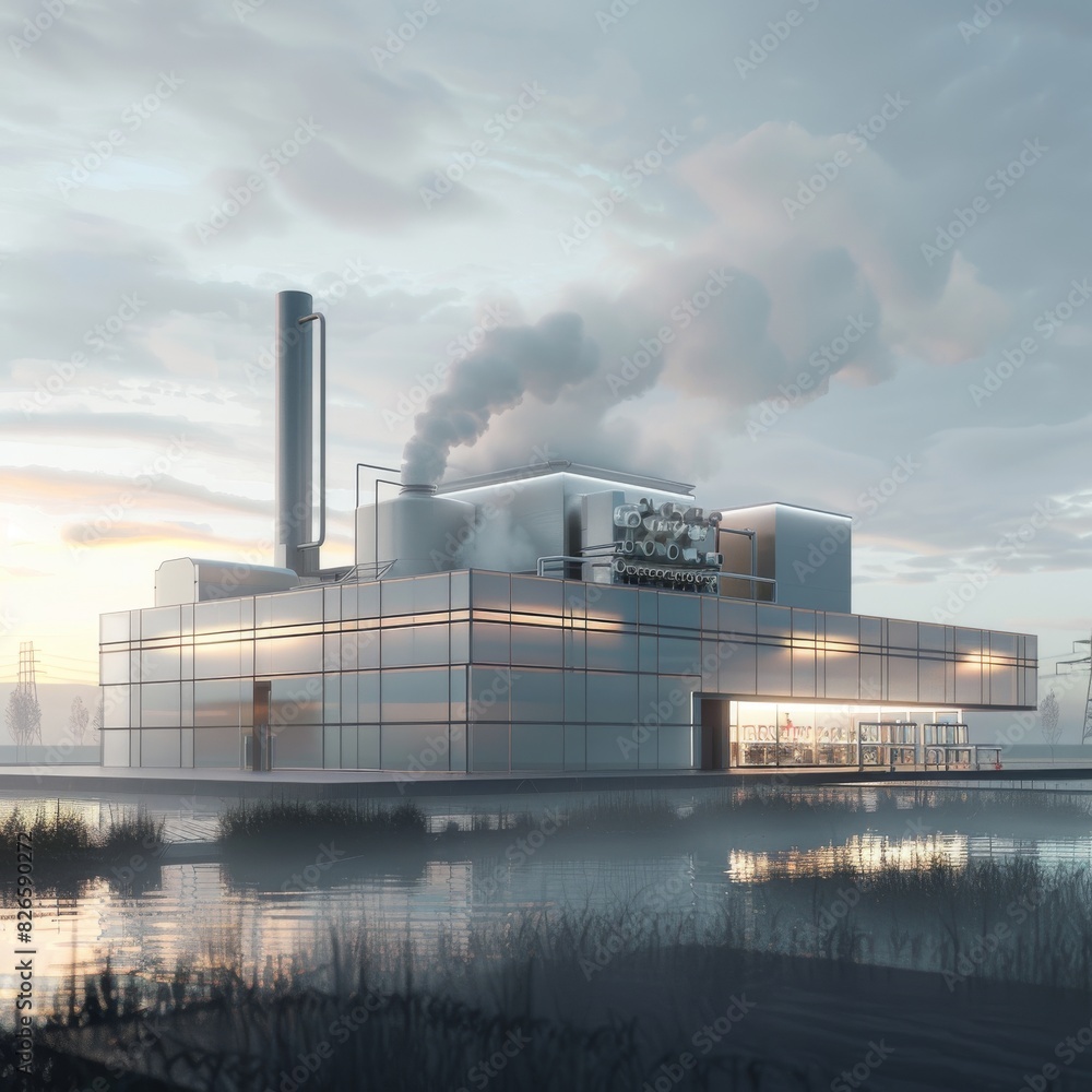 Design a modern power plant using hydrogen fuel cells with a ...