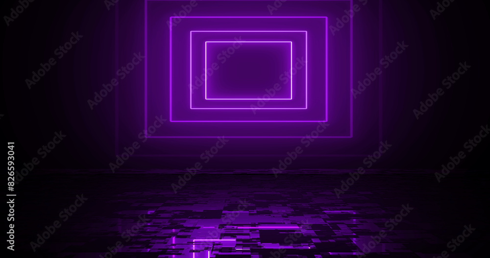 Square boxes animating in and out appear disappear glowing bg ...