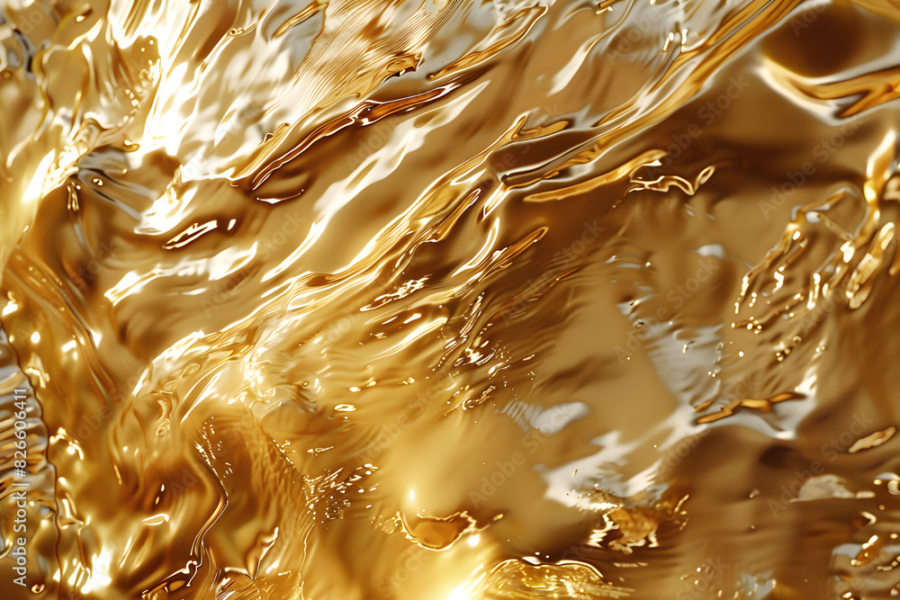 abstract 3d background with flowing liquid gold texture seamless golden ...