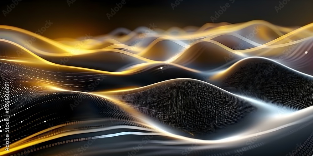 Modern abstract background with black dot wave design and digital dot ...