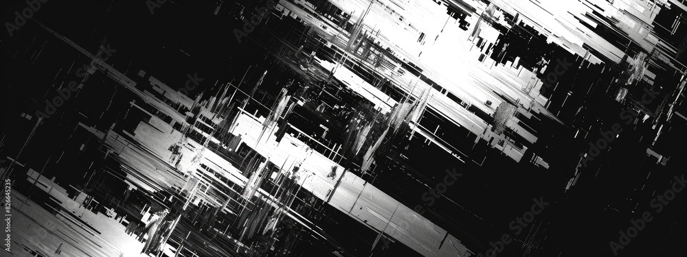 abstract black and white distortion glitch texture wallpaper. modern ...