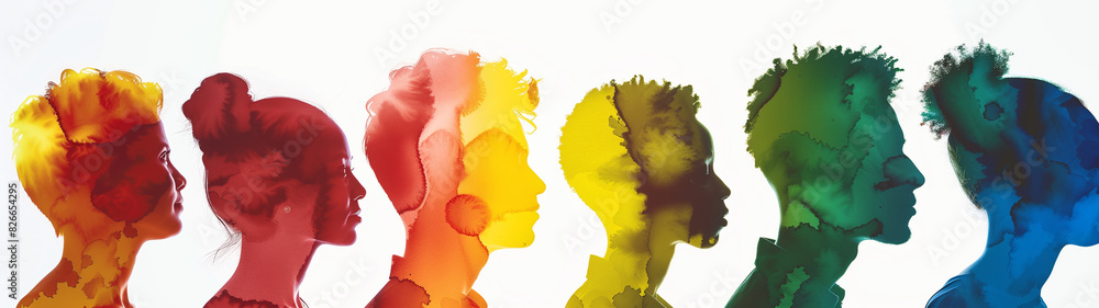 different colored human schemes visualize diversity and the differences ...