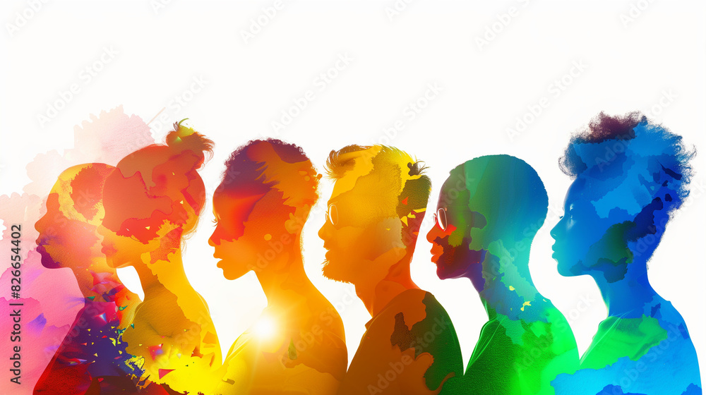 different colored human schemes visualize diversity and the differences ...