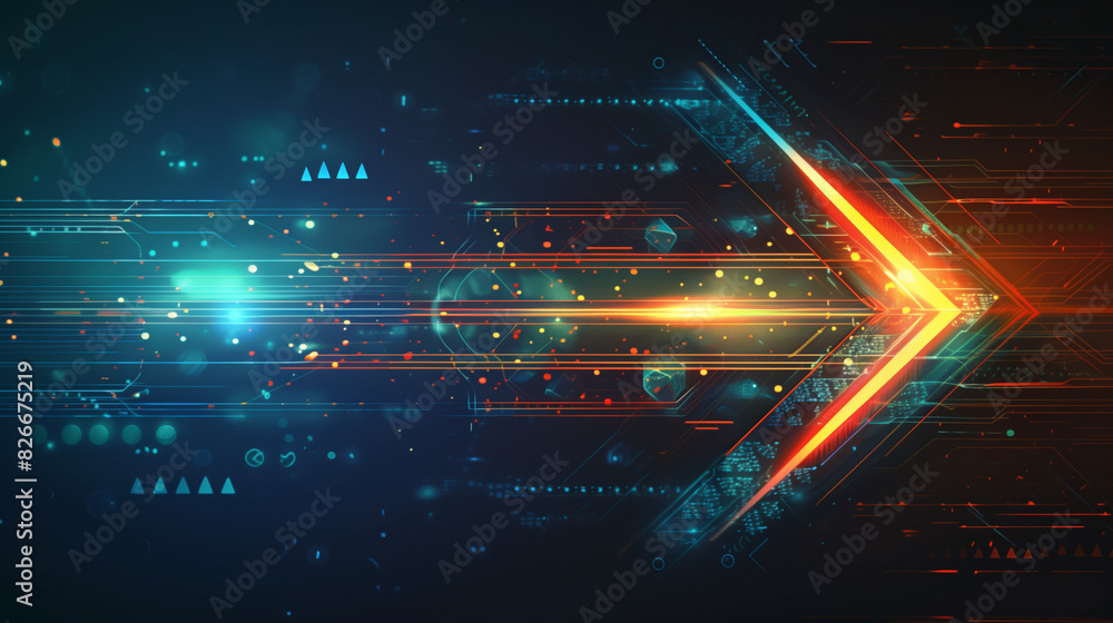 Future-forward Digital Transformation Chart on Abstract Tech Background ...