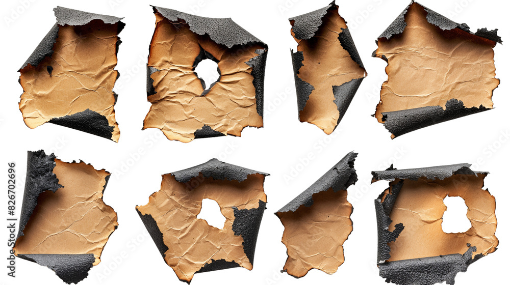 Burnt Torn Paper Textures Set – Realistic High-Resolution Ripped and ...