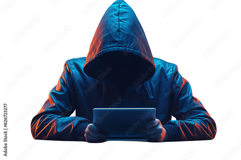 Stealth Hacker Isolated on Transparent Background Generative AI Stock ...