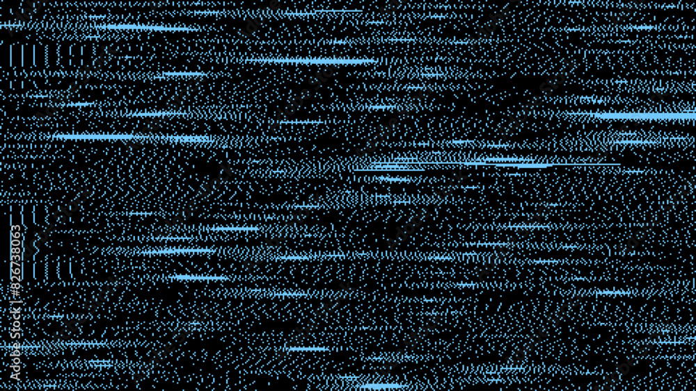 Retro Blue CCTV or VHS Video White Noise Background. Scanlines ...