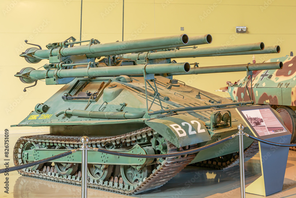 Royal Tank Museum, Amman, Jordan - May 4, 2024: American M50 Ontos, a ...