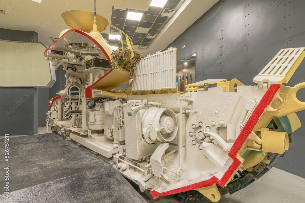 Royal Tank Museum, Amman, Jordan - May 4, 2024:Detailed view of the ...