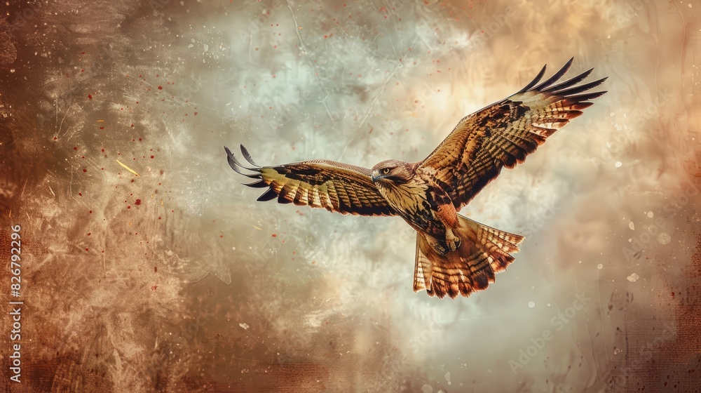 Bird of prey soaring in the air Stunning photograph capturing the ...