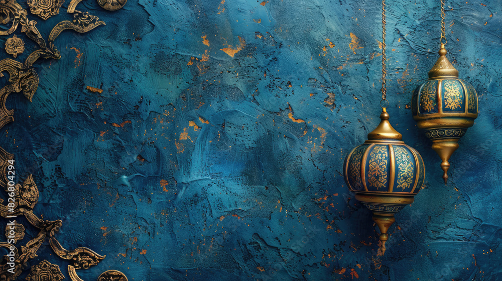 Eid Al-Adha background, mosque and sheep background with copy space ...