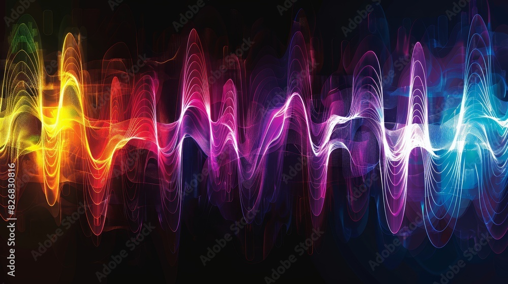 The image is a sound wave. It is a visual representation of sound ...